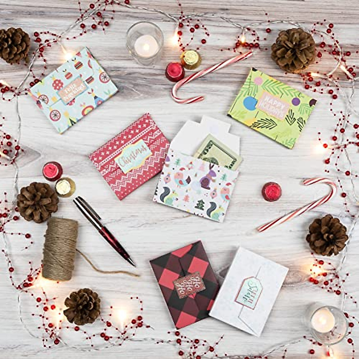 JOYIN 30PCS Christmas Gift Box Card Holders with Magic Sticker Christmas Gift Card Box Holders for Holiday Party, Cash Holder Gift Boxes, Christmas Candy Wrapping Paper, Holiday Gift Extra-Special