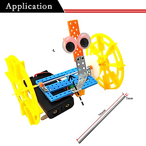 EUDAX 100Pcs STEM Toys Shaft Round Rod Axles for DIY Toy RC Car Boat Helicopter Model Part (2mmx70mm)