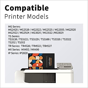 LEMERO UTRUST 245XL 246XL Combo Pack Remanufactured Ink Cartridge Replacement for Canon Ink Cartridges 245 and 246 for PIXMA MG2522 TS3122 MX492 MX490 MG2525 MG3022 TR4520 TR4522 Printer (2-Pack)