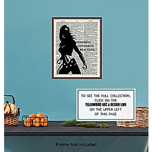 Powerful Confident Beautiful Woman Dictionary Art, Home Decor - Inspirational Wall Art Print, Poster - Gift for Superheroes, Comic Book Fan, Women - 8x10 Unframed Motivational Girls Room Decoration