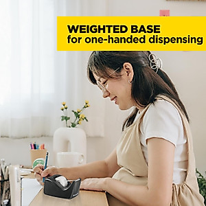 Scotch Desktop Tape Dispenser, Black Two-Tone, 1 Dispenser/Pack (C60-BK)