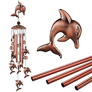 Outdoor Dolphin Wind Chimes Decor, Mobile Wind Chime, Dolphin Wind Bell, Dolphin Decoration Wind Chime, Home, Indoor, Yard, Patio, Festival, Garden, Outdoor Decoration, Gift for Mom