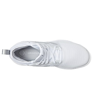 adidas Women's Crazyflight Mid Volleyball Shoe, White/Silver Metallic/Grey, 8.5