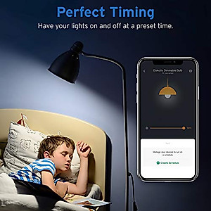 Etekcity ESL100 Smart Light Bulb Works with Alexa, Google Home and IFTTT, 4 Count (Pack of 1), 9W (60W Equivalent), 806LM, 2700K, No Hub Required, 4 Pack