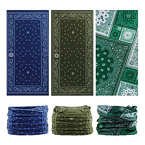 VANCROWN Headband Head Wrap Headwear Sport Sweatband 280 Patterns 12 in 1 Magic Scarf 12PCS 9PCS & 6PCS (12PCS.Arabesque.1)