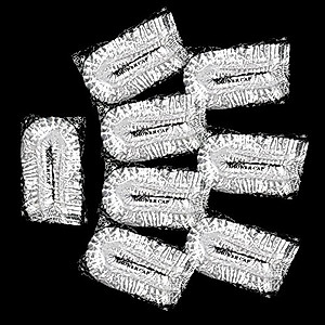 100 PCS Clear Disposable Plastic Shower Caps Large Elastic Thick Bath Cap For Women Spa,Home Use,Hotel and Hair Salon,Pack of 100 Individually Wrapped