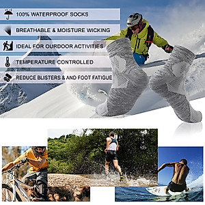 RANDY SUN Waterproof Ankle Socks, Womens Men Thin Breathable Winter Golf Rain Gear Biking Kayaking Boating Sport Socks for Ladies 1 Pair (Gray, Small)