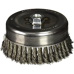 BOSCH WB511 6-Inch Knotted Carbon Steel Cup Brush, 5/8-Inch x 11 Thread Arbor