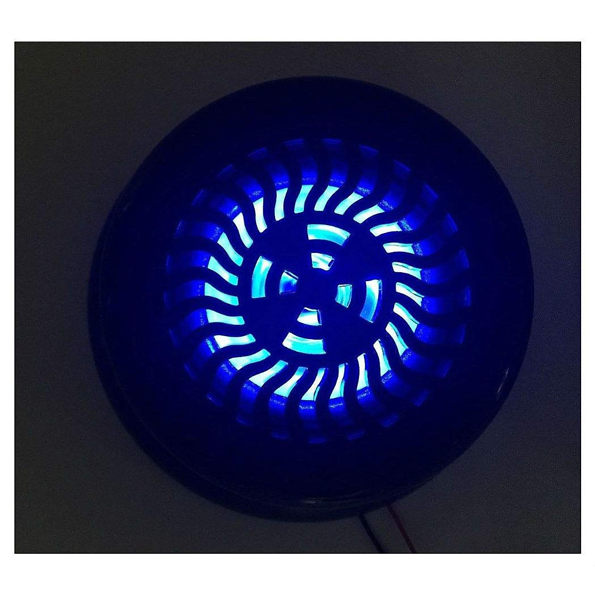 KCHEX 2 Black Wavy Blue LED 5.25" Flush Mount Speaker UV Waterproof