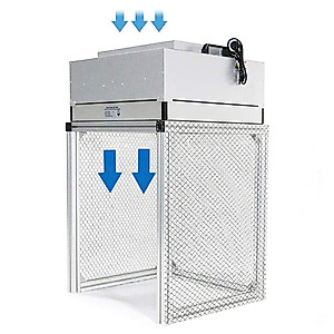 YJINGRUI Vertical Laminar Flow Hood Air Flow Clean Bench with HEPA-Filter for Class 100 / ISO 5 Cleanliness Dust Free Work Single Use 110V (22.6'X22.6'X29 Workbench)