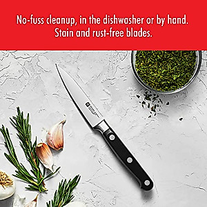 ZWILLING Professional S 7-Piece Razor-Sharp German Block Knife Set With Black Rubberwood Block, Made in Company-Owned German Factory with Special Formula Steel perfected for almost 300 Years