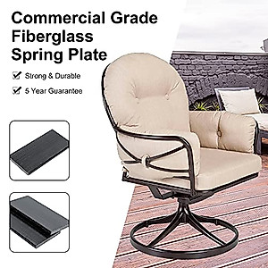 LukLoy Swivel Rocker Patio Chair Spring Plate Replacement Parts 2.5" X 5" Universal Fiberglass Patio Chairs Swivel Rocking Chair Parts - 2 Pack