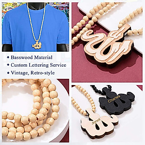 FaithHeart Moslem Jewelry Allah Bead Necklace Mens Wood Bead Chain Jewelry Women Sweater Chains 36 Inches Long Necklaces
