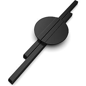 Sveudvdis Cabinet Pulls, 2 Pack Gold Semicircle Drawer Pulls, Cabinet Handles Door Handles and Pulls, 6.3 inch (160mm) Hole Center (Black), TNH7002