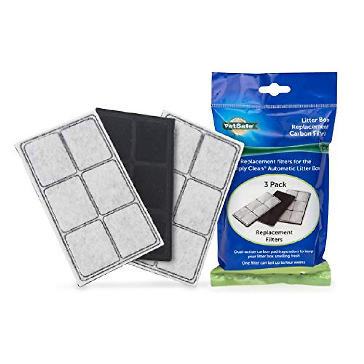 PetSafe Litter Box Replacement Carbon Filters, 3-Pack, for Use with PetSafe Simply Clean Automatic Cat Litter Box