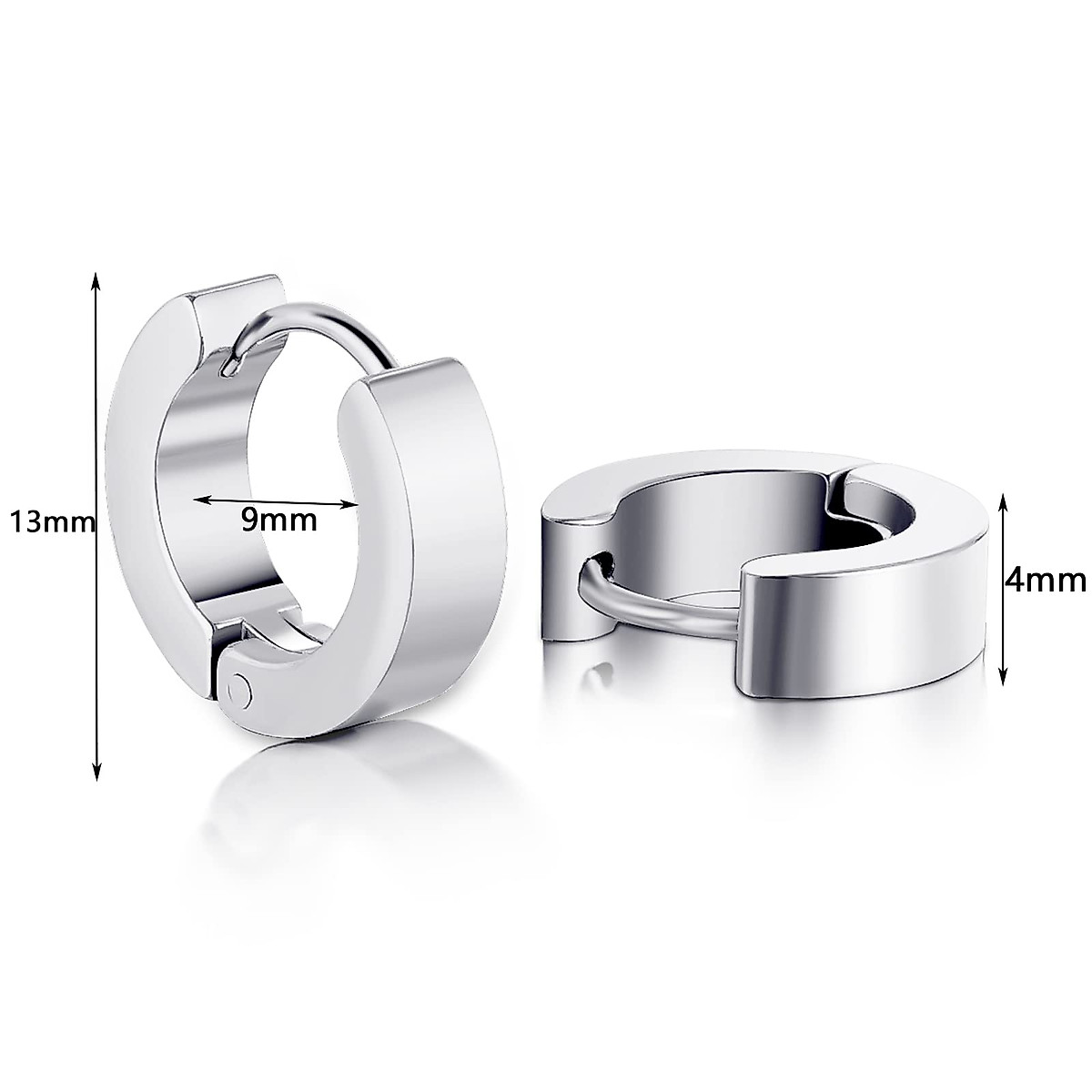 3 Pairs Stainless Steel Hoop Earrings for Women Men Minimalist Huggie Earrings Gold Silver Black Hypoallergenic Tiny Cartilage Hoop Earrings