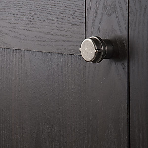 Hickory Hardware Pipeline Collection Knob 1-1/4 Inch Diameter Black Nickel Vibed Finish