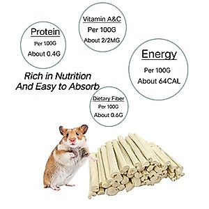 XLpeixin 300g Snacks Sweet Bamboo Chew Toy for Rabbits Chew Sticks for Hamster Chinchilla Guinea Pig,Molar Treats Snack for Small Animals…
