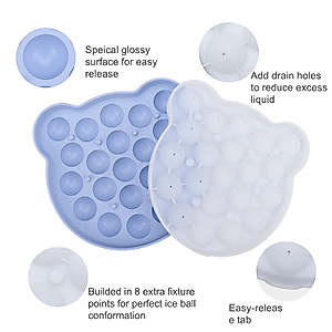 Frozen Breastmilk Cube Mold,100% Food Grade Silicone Ice Cube Tray with Lid,BPA Free Safe for Baby Toddler Kid, Extra Fixture Points Lid and Easy Release Tab Blue - Dilovely