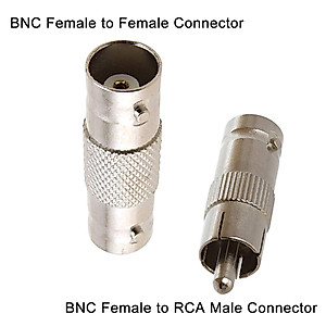 BNC Cable Video Power All-in-One Extension Cable 60FT CCTV Camera Wire with BNC RCA Connectors for Security Camera Systems, Black, CB60