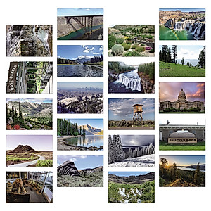 Dear Mapper Vintage United States Idaho Landscape Postcards Pack 20pc/Set Postcards from Around the World Greeting Cards for Business World Travel Postcard for Mailing Decor Gift