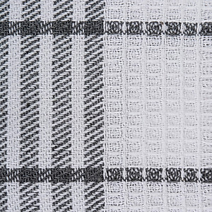 DII Waffle Weave Kitchen Collection, 100% Cotton, Kitchen Set, Gray 8 Piece