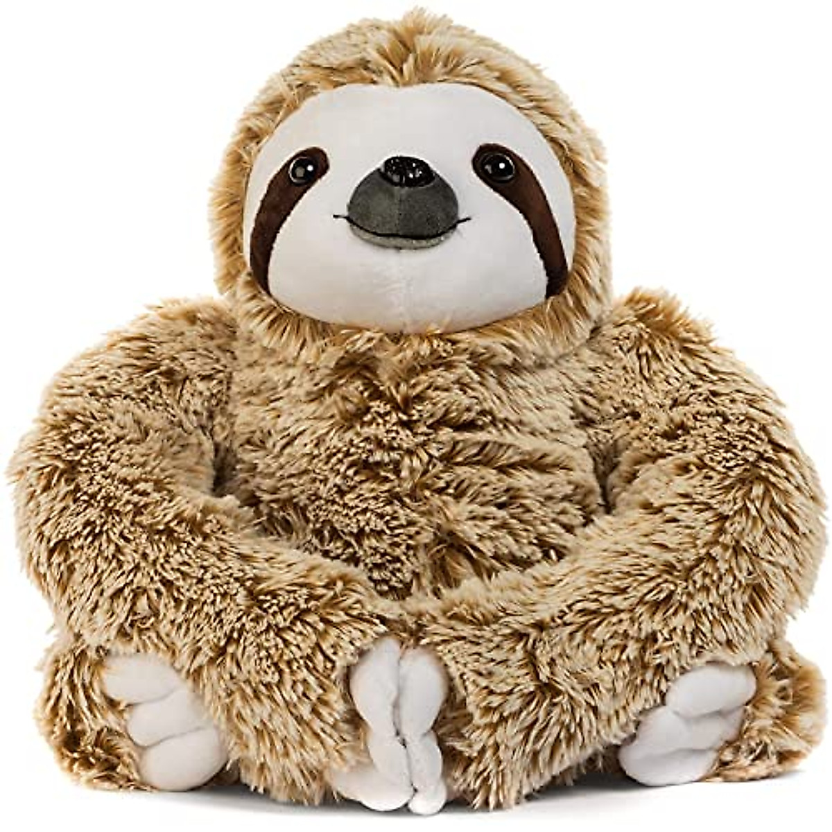 Sloth Stuffed Plush Toy Animal - Realistic, Cuddly Three Toed Sloth Stuffed Animal - Huggable, Adorable, Smooth and Silky Brown Fur - Cute Funny Birthday Gifts for Girlfriend Stuffed Animal