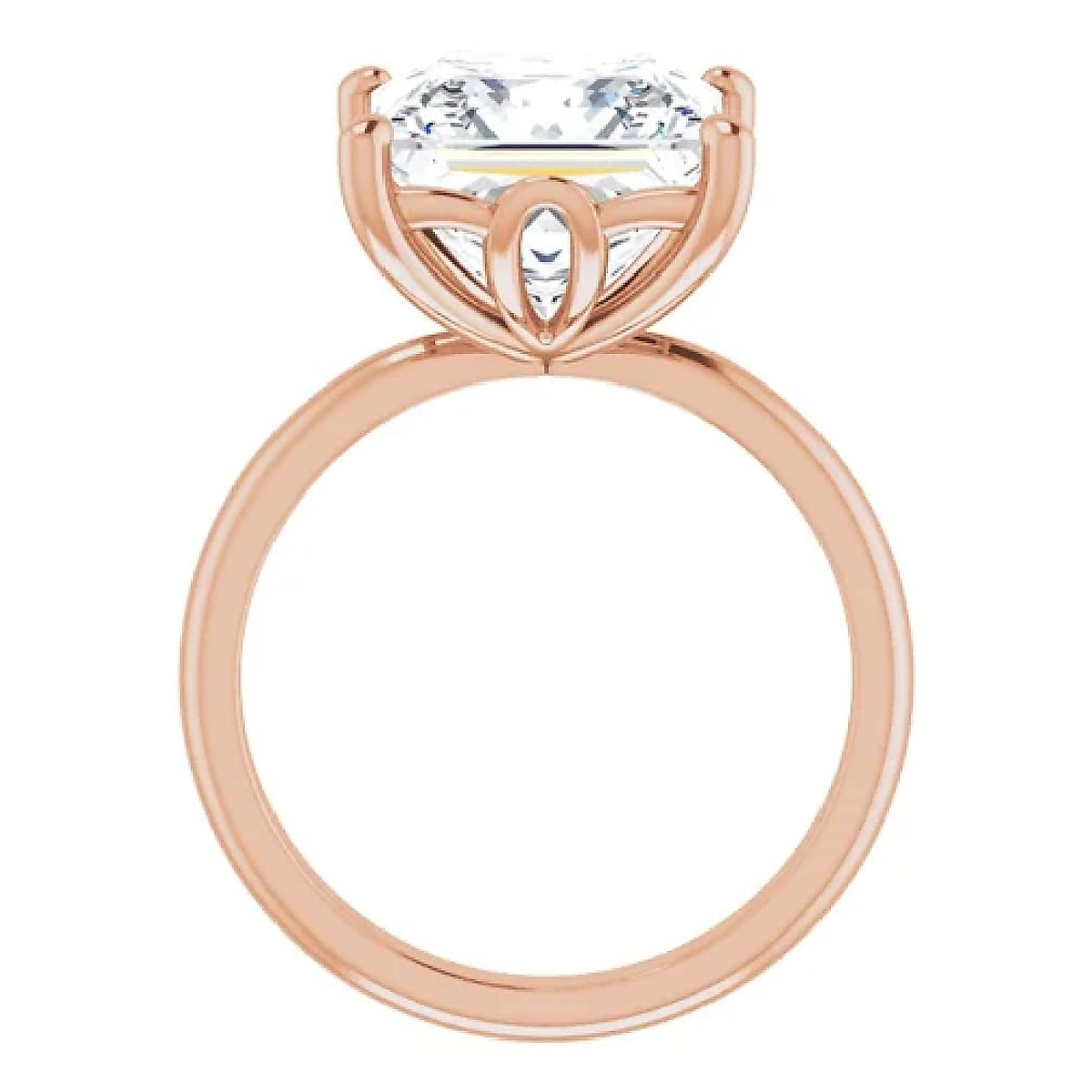 5 CT Princess Wedding Set Rings For Women Antique Promise Rings Handmade Gifts Solitaire Cut Engagement Ring 10K 14K 18K Solid Rose Gold