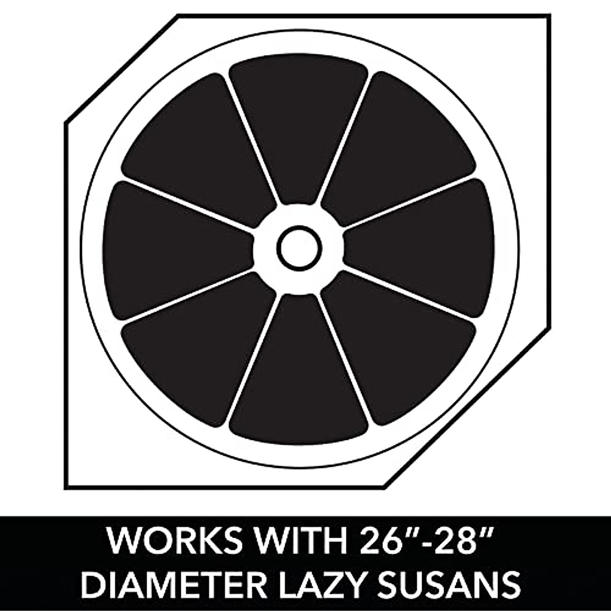 mDesign Plastic Lazy Susan Cabinet Storage Bin with Front Handle for Kitchen Countertop, Pantry, Shelf, Fridge Organization - Hold Food, Drinks, Snacks - Ligne Collection - Smoke Gray Tint