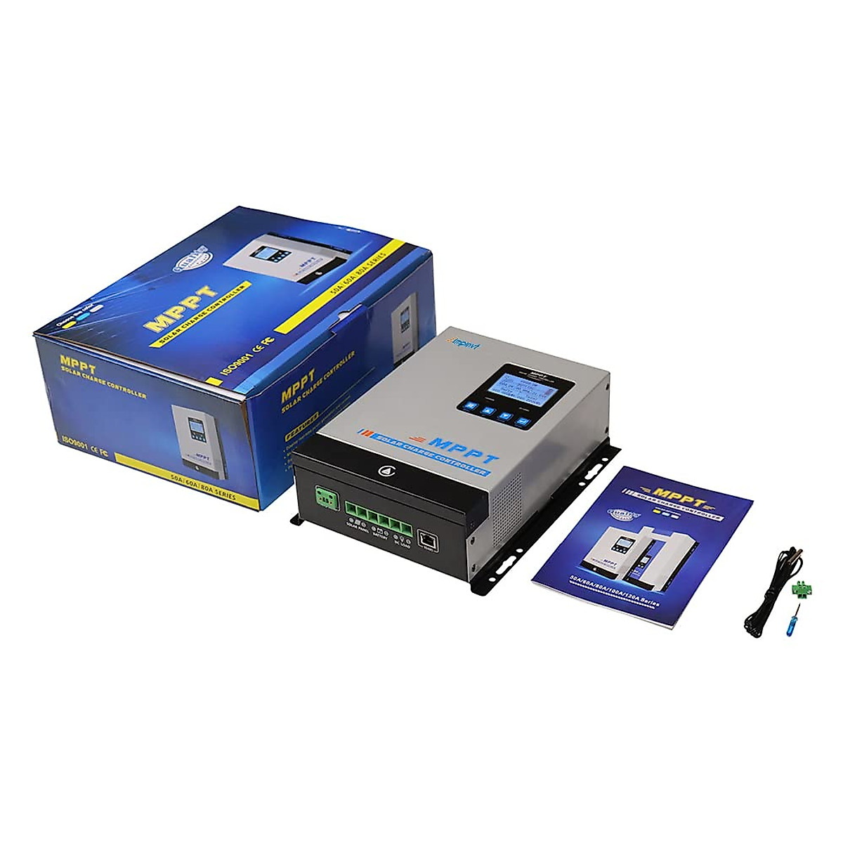 60amp MPPT Solar Charge Controller , 12v 24v 36v 48v auto Solar Battery Panel Regulator , max 150v PV Input, fit for Sealed, Gel, Flooded, and Lithium Batteries