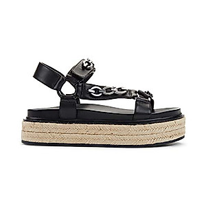 Karl Lagerfeld Paris Women's Palma Fashion Teva Sandal, Black, 9.5