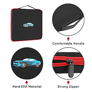 Brappo Hard Portable Toy Organizer Compatible Hot Wheels Cars and Matchbox Cars,Holds 27 Hot Wheels children's toy cars.(Box Only)