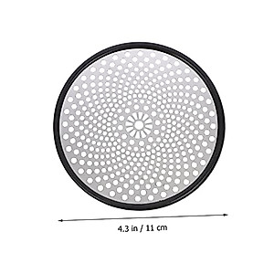 FPVAWKBL Stainless Steel Floor Drain Cover Hair Sink Kitchen Sink Strainer Shower Drain Cover Sink Drain Cover Bathtub Drain Protector Stainless Hair Catcher Bathroom Drain Covers Filter, Silverx5pcs