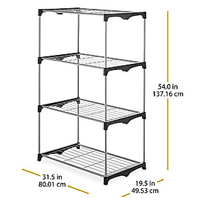 Whitmor 4 Tier Shelf Tower - Closet Storage Organizer