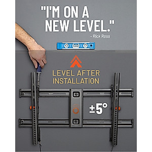 ECHOGEAR Wall Mount TV Bracket for TVs Up to 90" - Low Profile Design Tilts to Eliminate Glare - Includes Drilling Template & Can Be Leveled After Install - UL Listed for Safety