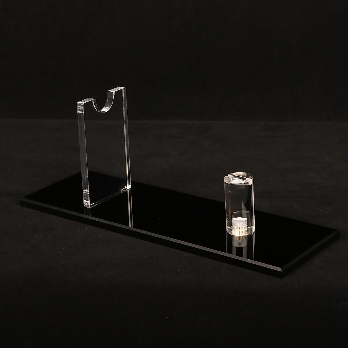 knife stand,single knife holder, acrylic knife display stand, collectible knife display stand, knife collection display stand, for single knife hut home decoration (Black 1 pack)