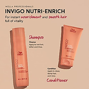 Wella Professionals Invigo Nutri-Enrich Shampoo & Conditioner Set, Deep Moisturizing, For Dry & Damaged Hair