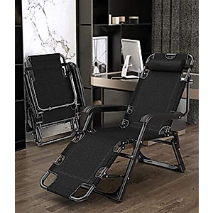 WANGFENG Foldable Deck Chair, Garden Lounge Chair Office Break Nap Backrest Chair Household Multifunction Adjustable Chair, Maximum Load Capacity 200kg (Color : A)