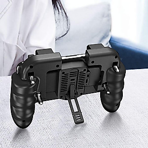 EMISH Mobile Game Controller Gamepad with Power Bank and Cooling Fan Trigger Aim Button L1R1 L2R2 Shoot Joystick for 4.7-6.5" iPhone Android Phone Accesorios (H9)