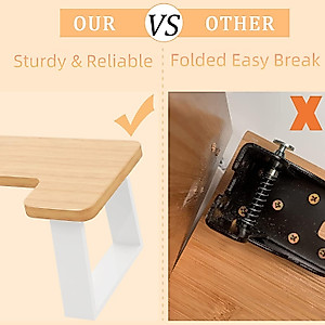 VOTZAAQ Toilet Stool- 7.8'' Upgraded Wooden with Metal Poop Stool, Black Toilet Stool Squat Adult with Non-Slip Pads, Suitable for Everyone