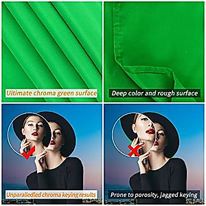 GFCC Green Screen Backdrop Background - 7x10FT Photography Backdrop Photo Background Screen for Video Recording Greenscreen Picture Photoshoot