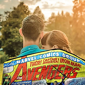 Bazillion Dreams Marvel Avengers Assemble Fleece Softest Comfy Throw Blanket for Adults & Kids| Measures 60 x 45 Inches
