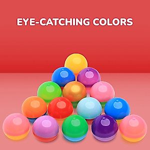 Capsule Vending Machine Colored Round Capsules Empty 250pcs 1.26 inch - Gumball Machine Capsules Bulk Party Favor Containers - Easter Basket Stuffers Birthday Gifts Pinata Stuffers DIY Craft Supplies