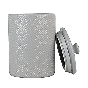 10 Strawberry Street Kitchen Canister Set, 3 Piece, Diamond Gray