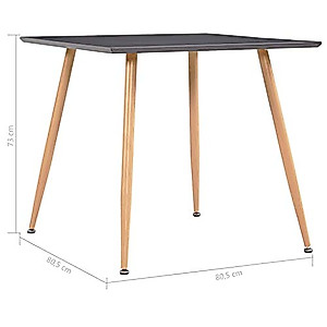 YPWRENH Cocktail Table Bar Dining Table Gray and Oak 31.7"x31.7"x28.7" MDF for Dining Room, Kitchen or Living Room
