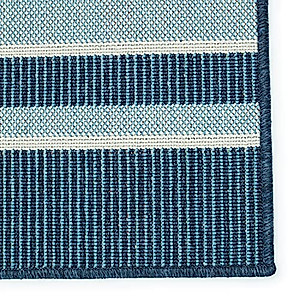 Jaipur Living Vibe Devato 2'6"X8' Area Rug, Coastal Blue for Outdoor Spaces