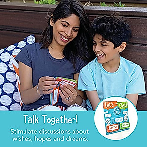 Open The Joy Let’s Chat 3-in-1 Conversation Starters Cards for Kids - Grab and Go Travel Card Games for Car, Airplanes - Talk, Think, Joke Cards - Ages 4+