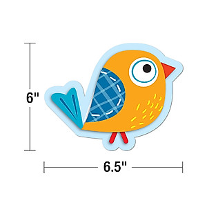 Carson Dellosa – Boho Birds Colorful Cut-Outs, Classroom Décor, 36 Pieces