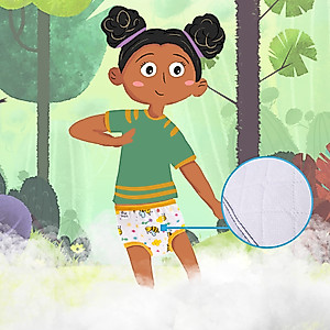 Max Shape 6 Packs of Potty Training Underwear for Girls with Supper Absorbent-Layer,Reusable Baby Toilet Training Pants Pink 6 Years