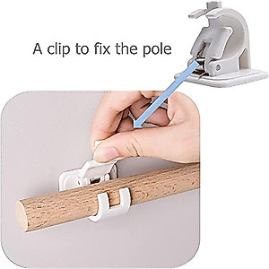 OUSIKA Rod Holder Pipe Clamp Wall Mount with Self No Drilling for Shower Curtain Tube in Home Kitchen Garage Storage 22.10.12 Grabber